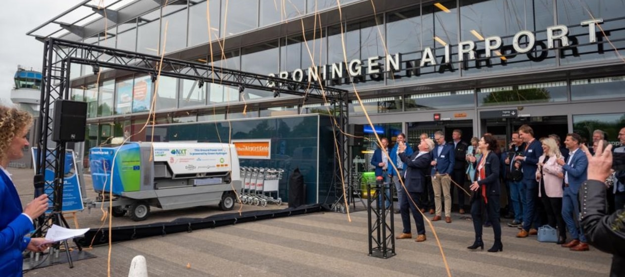 Wereldprimeur op Groningen Airport Eelde: onthulling waterstof-GPU ...